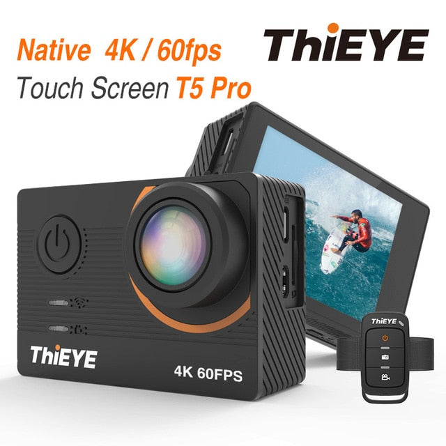 ThiEYE T5 Pro Ultra HD 4K 60fps Touch Screen WiFi Action Camera Remote ...
